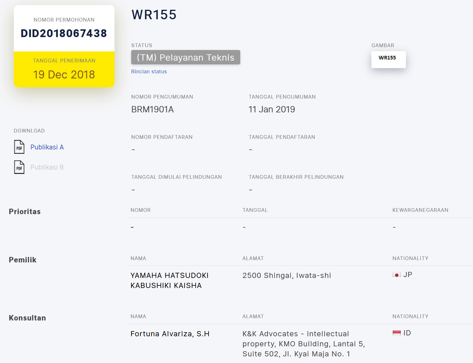 Hot Leak : Nama WR155 dipatenkan Oleh YAMAHA di Indonesia - TMCBlog.com